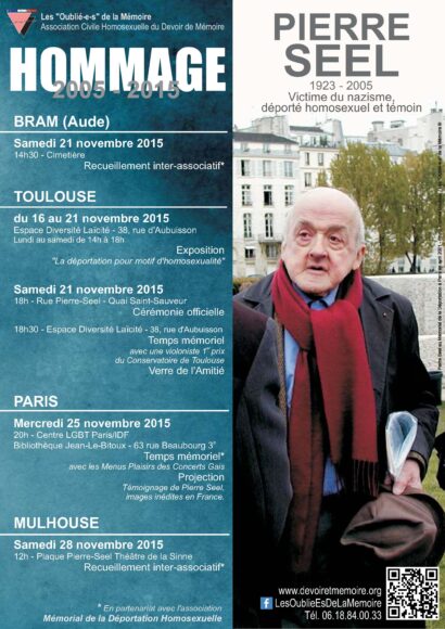 10ème anniversaire de la mort de Pierre Seel - Mémoire des sexualités